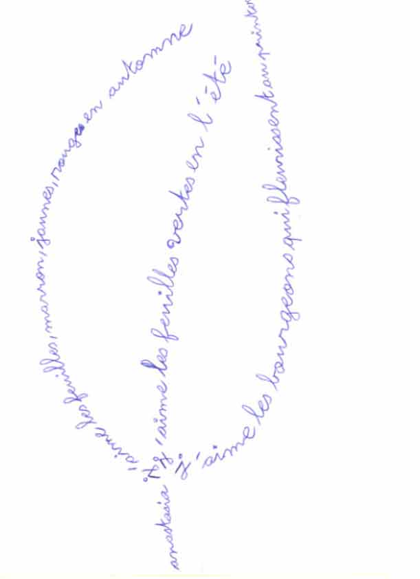 calligrammes feuille 1